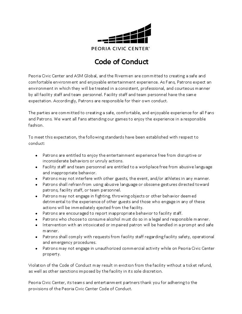 Peoria Civic Center Safety Policies